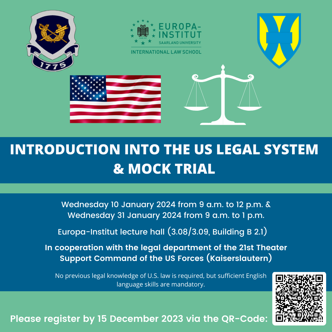 Introduction into the US legal system and Mock Trial - Europa Institut